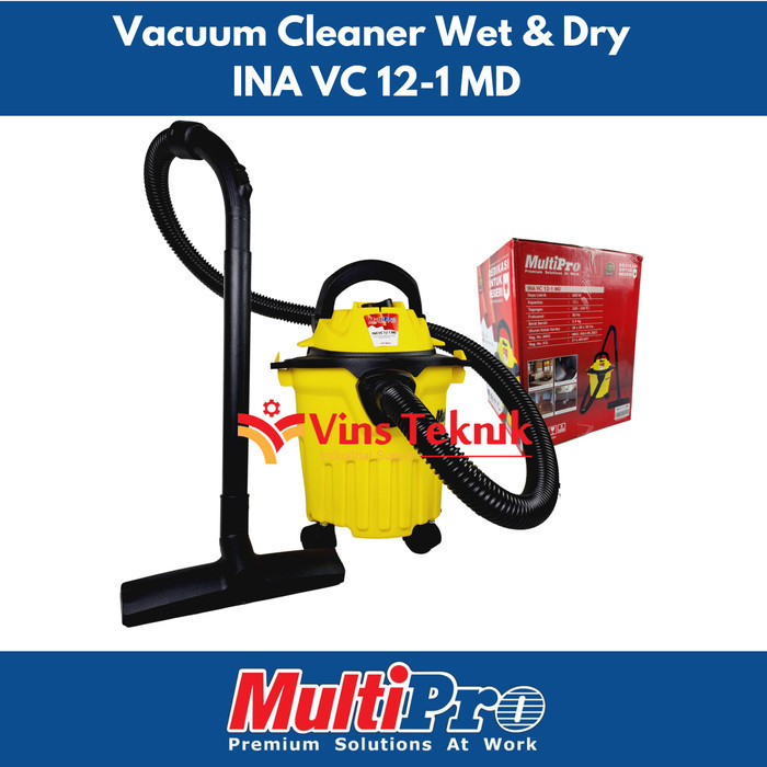 Jual Mesin Pengisap Debu 12 L Vacuum Cleaner MULTIPRO INA VC12-1 MD WET DRY | Shopee Indonesia