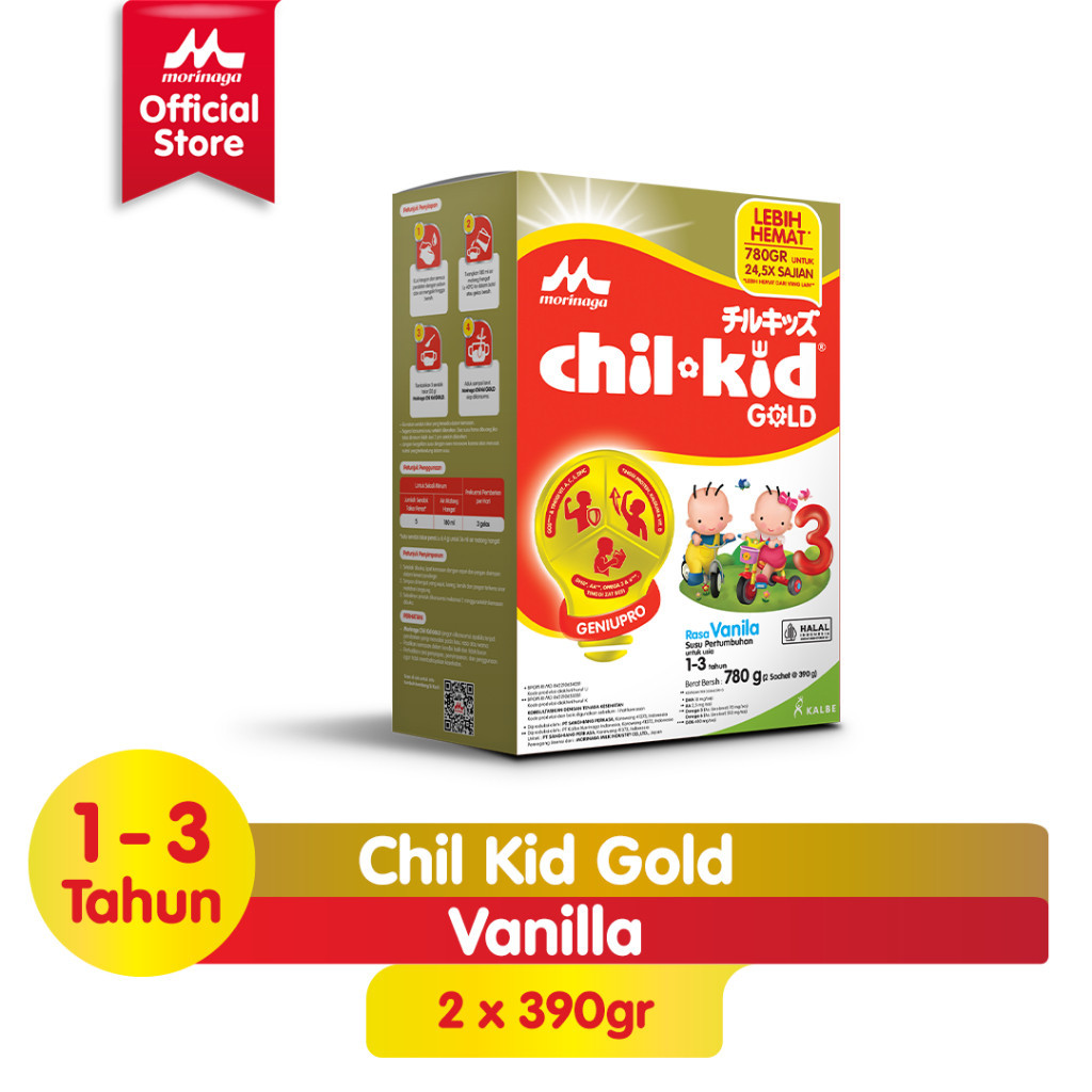 Jual Morinaga Chil Kid Gold Vanila 780g Susu Formula Pertumbuhan Anak Usia 1-3 Tahun | Shopee ...