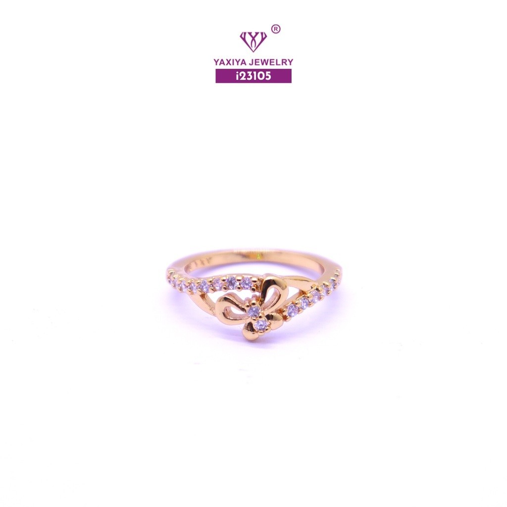 Jual Yaxiya Cincin Bunga Permata Perhiasan Lapis Emas 18k 881 Shopee Indonesia