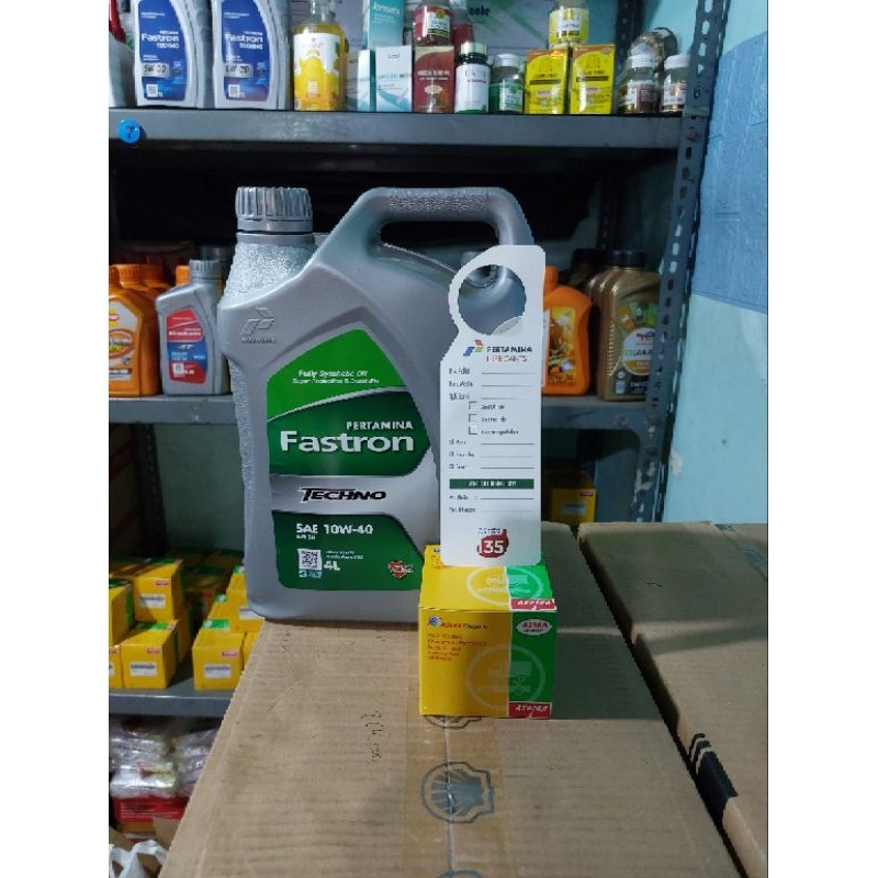Jual Paket Ganti Oli Fastron Techno SAE 10W-40 4 L dan filter Oli (avz ...