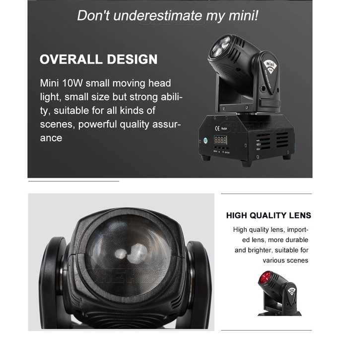 Jual LAMPU SOROT BEAM LIGHT PANGGUNG SPOTLIGHT RGB MOVING HEAD 10W ...