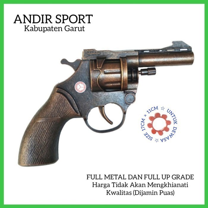 Jual Mainan Metal Cap Gun Revolver Bh32 Plus Slinder Bb (Dompis/Doblis ...