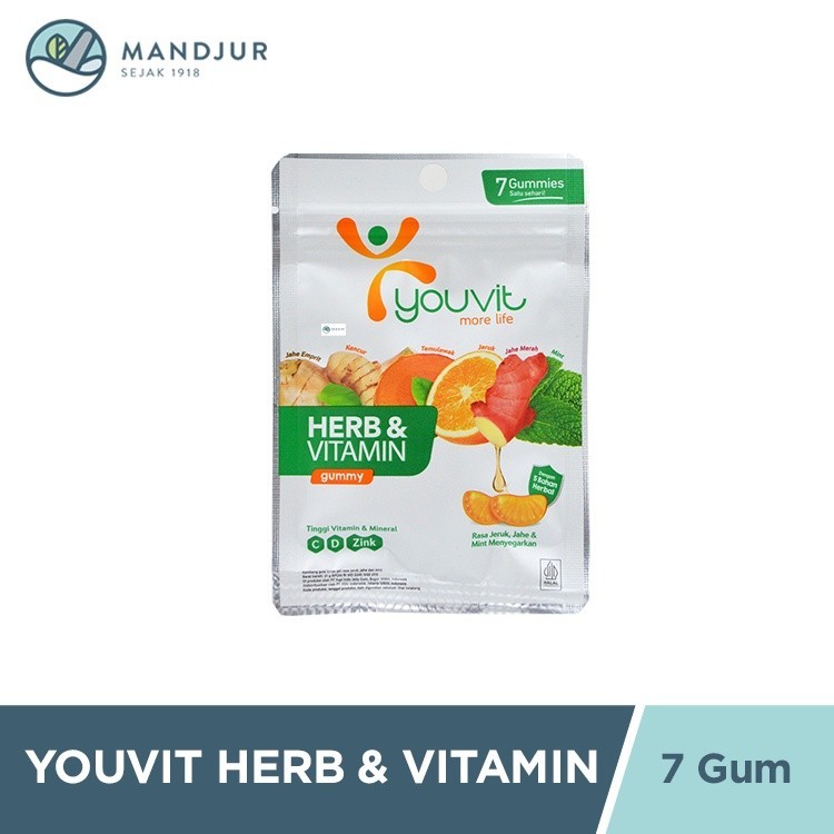 Jual Youvit Herb & Vitamin 7 Gummies - Vitamin Kesehatan Tubuh | Shopee ...