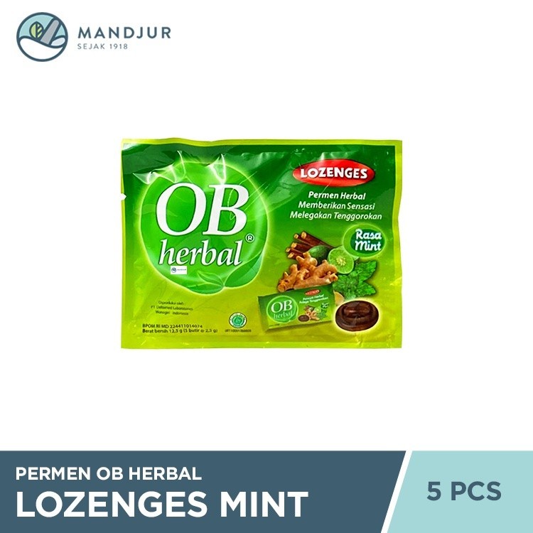 Jual Permen OB Herbal Lozenges Mint - Permen Pelega Tenggorokan ...
