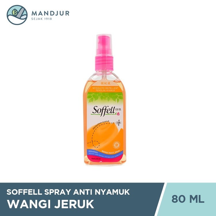 Jual Soffell Spray Wangi Kulit Jeruk 80 mL - Cairan Spray Anti Nyamuk ...
