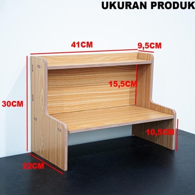 Jual Rak Susun Meja Kayu Minimalis Rak Tempat Alat Tulis Kantor Rak ...