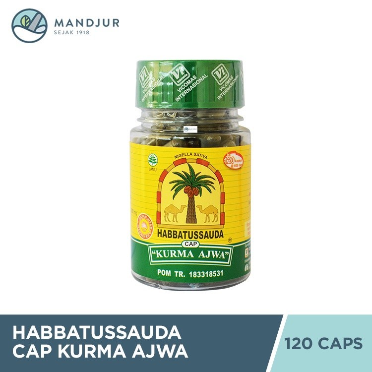 Jual Habbatussauda Cap Kurma Ajwa 120 Kapsul - Suplemen Jintan Hitam ...