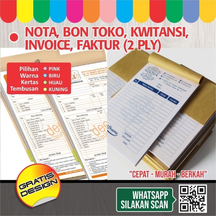Jual Ready NOTA, FAKTUR, KWITANSI, BON TOKO, SURAT JALAN, SPR (2PLY ...