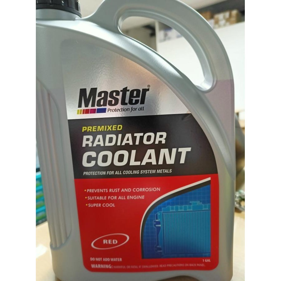 Jual Master Air Radiator Coolant Master Premixed Red Merah 4 Liter ...