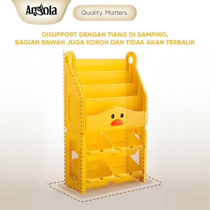 Jual Rak Buku Anak Model Bebek 4 Tingkat C01/C02 Baby Duck Bookshelf ...
