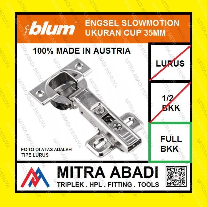 Jual Model Baru Engsel BLUM Engsel Sendok BLUM Slowmotion Full Bengkok ...