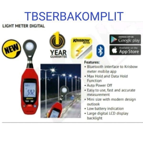 Jual Krisbow 10176593 Digital Lux Light Meter With Bluetooth Range ...