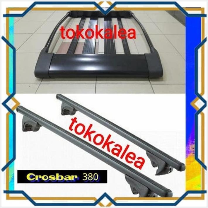 Jual [klj] paket rak oval roof rack bagasi atas dan kaki rak crossbar ...