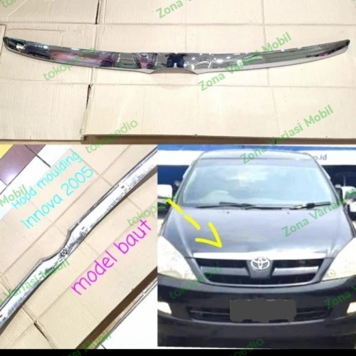 Jual HOOD MOULDING LIST KAP MESIN INNOVA LAMA 2004 - 2008 CHROME MODEL ...