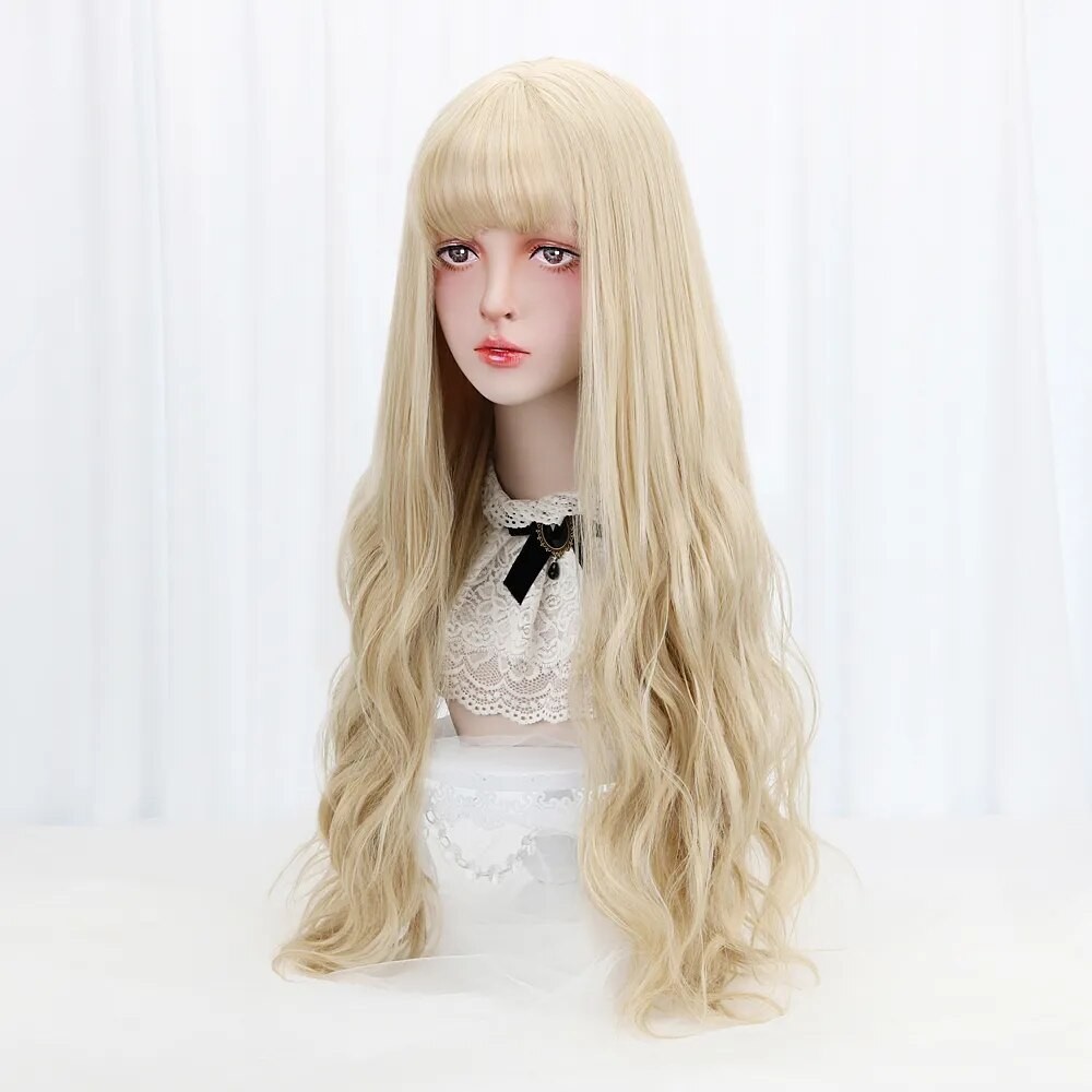 Jual Wig Rambut Palsu Model Wavy Gelombang 65 Cm Hb-004 Gold Cewek ...