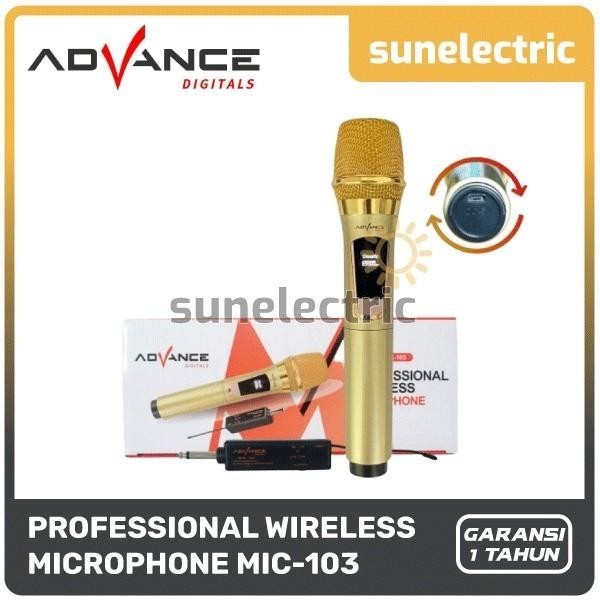 Jual ADVANCE MICROPHONE MIC-103 PROFESSIONAL MIC WIRELESS SINGLE MIC ...