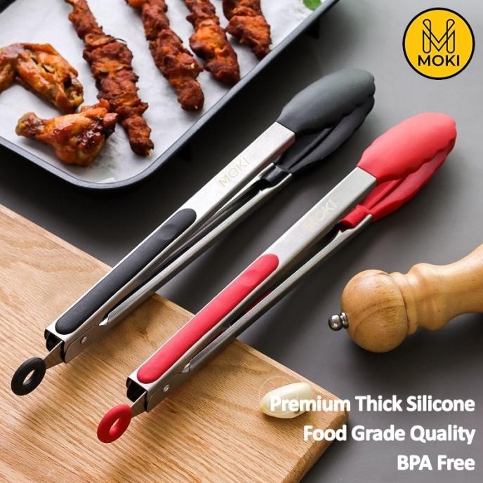 Jual Promo - MOKI Silicone Food Tong / Penjepit / Capitan / Capit ...