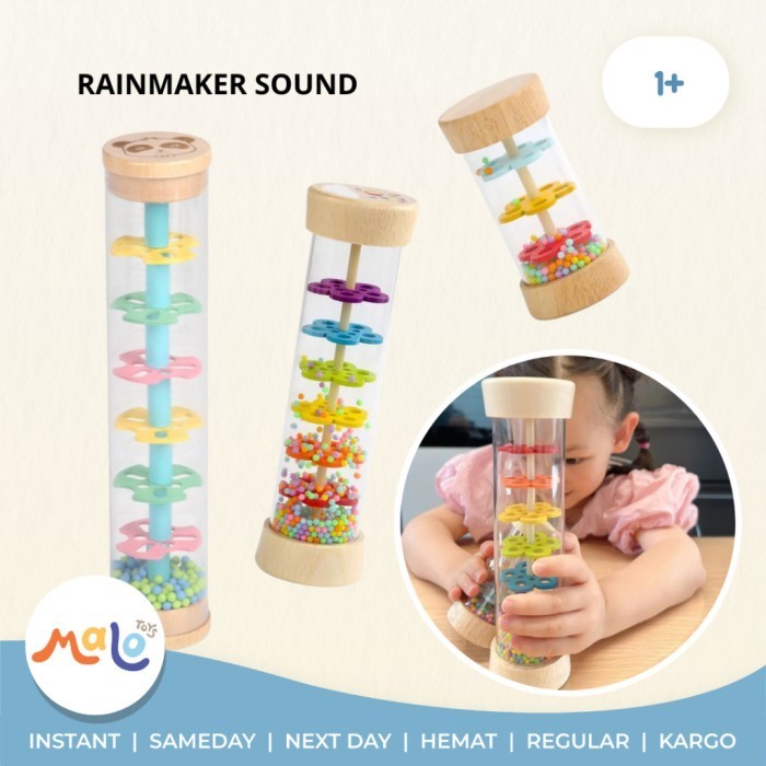 Jual Rainmaker Rainbow Hourglass Sound Percussion Rain Maker Instrument ...