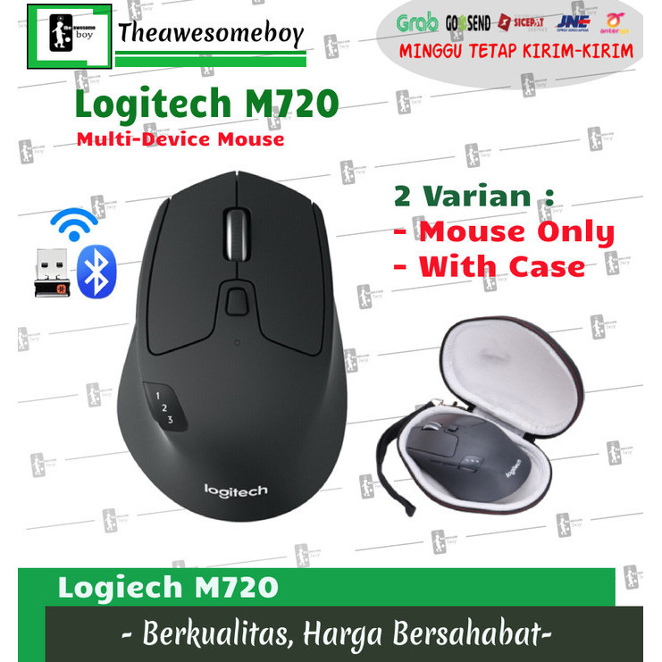 Jual Logitech M720 Triathlon Multi-Device Bluetooth Wireless Mouse Flow ...