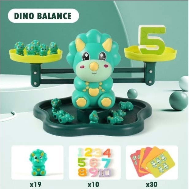 Jual Mainan Anak Edukasi Dino Balance Math Game Belajar Menghitung ...