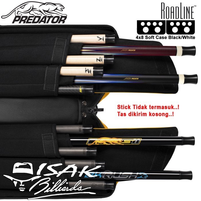 Jual Predator Roadline 4x8 Cue Case Black & Yellow Soft Tas Stick ...