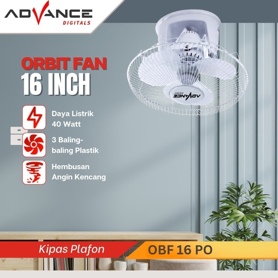 Jual Kipas Angin Orbit Fan 16 Inch // Kipas Plafon Atas Baling Plastik ...