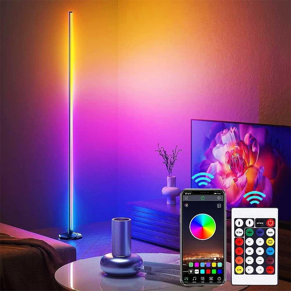 Jual Lampu Lantai Smart LED Standing Lamp Corner RGB with Remote - BK12 ...