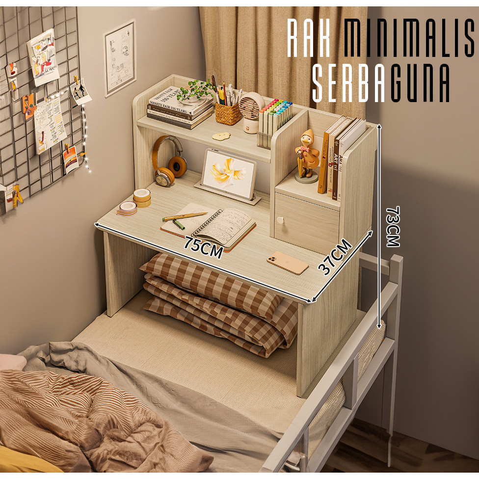 Jual rak meja belajar meja tempat tidur rak buku meja malas meja susun ...