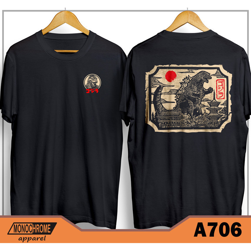 Jual A706 Kaos Baju Distro Pria Anime Jepang Godzilla | Shopee Indonesia