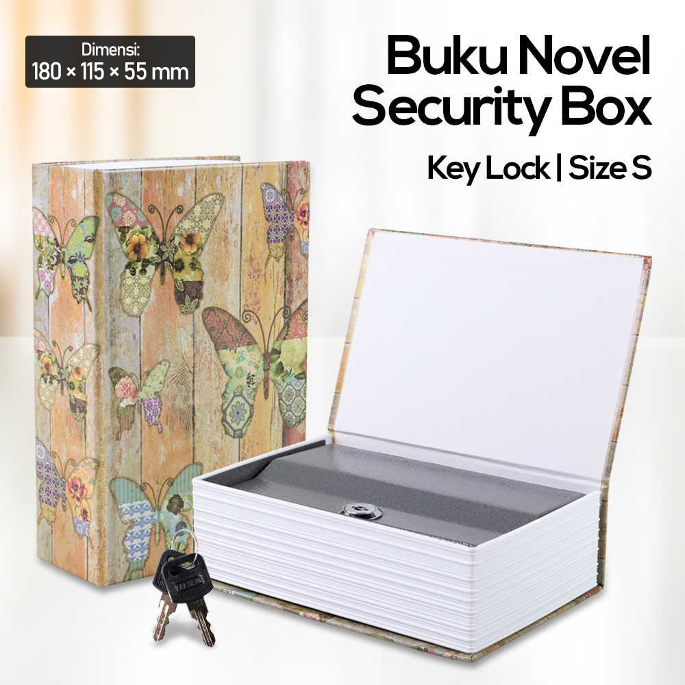 Jual HOMESAFE Kotak Buku Novel Hidden Security Box Book Key Lock Size S ...