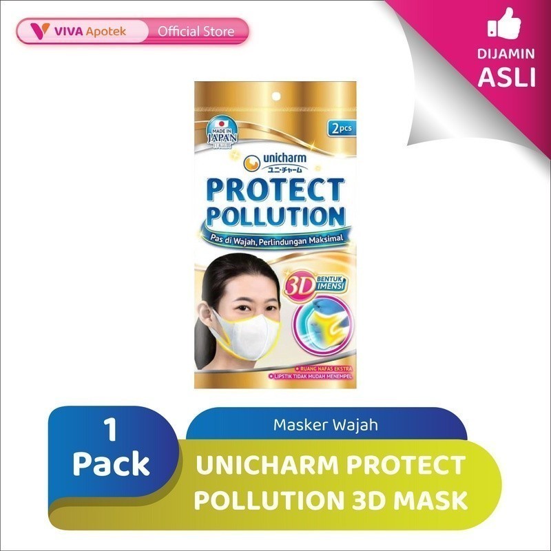 Jual Unicharm Protect Pollution 3D Mask (1 Pack) | Shopee Indonesia