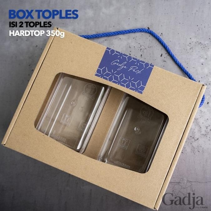 Jual Box Hampers Toples Hardtop Kue 350g Persegi - isi 3 Toples | Shopee Indonesia