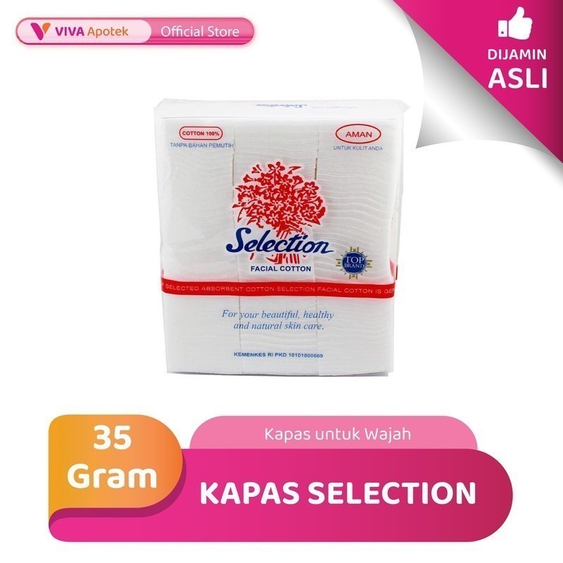 Jual Kapas Selection Kapas untuk Wajah (35 Gram) | Shopee Indonesia