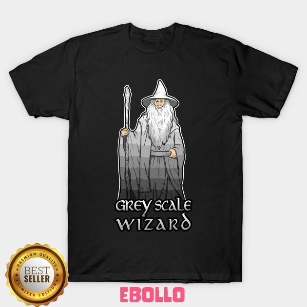 Jual Baju Kaos Tshirt Grey Scale Wizard Galf Lord Of The Rings Hobbit ...