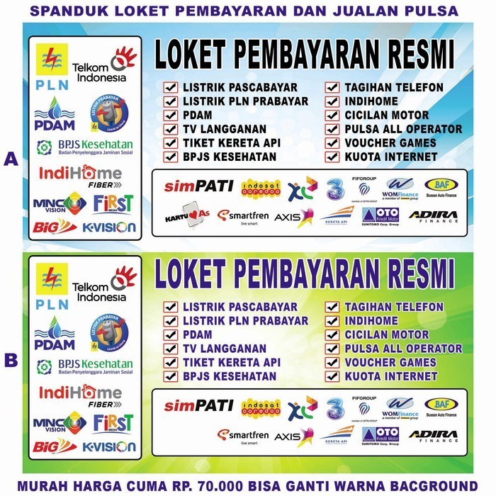 Jual Cetak Spanduk Pulsa 200X100Cm | Shopee Indonesia