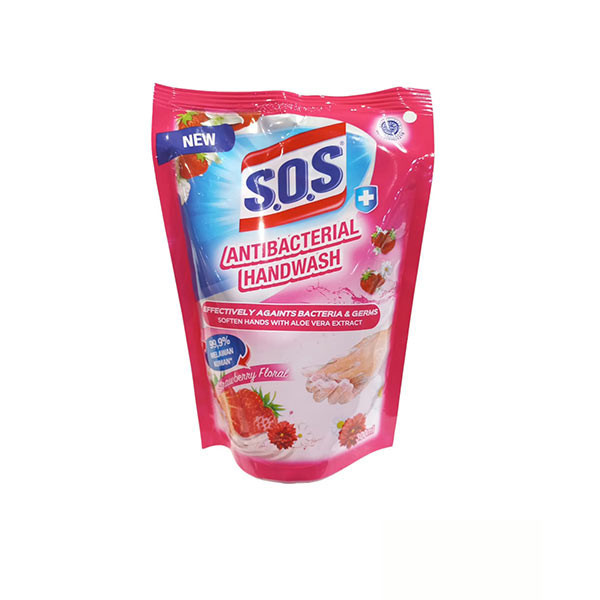 Jual SOS HAND SOAP STRAWBERRY 300 ML REFFIL | Shopee Indonesia