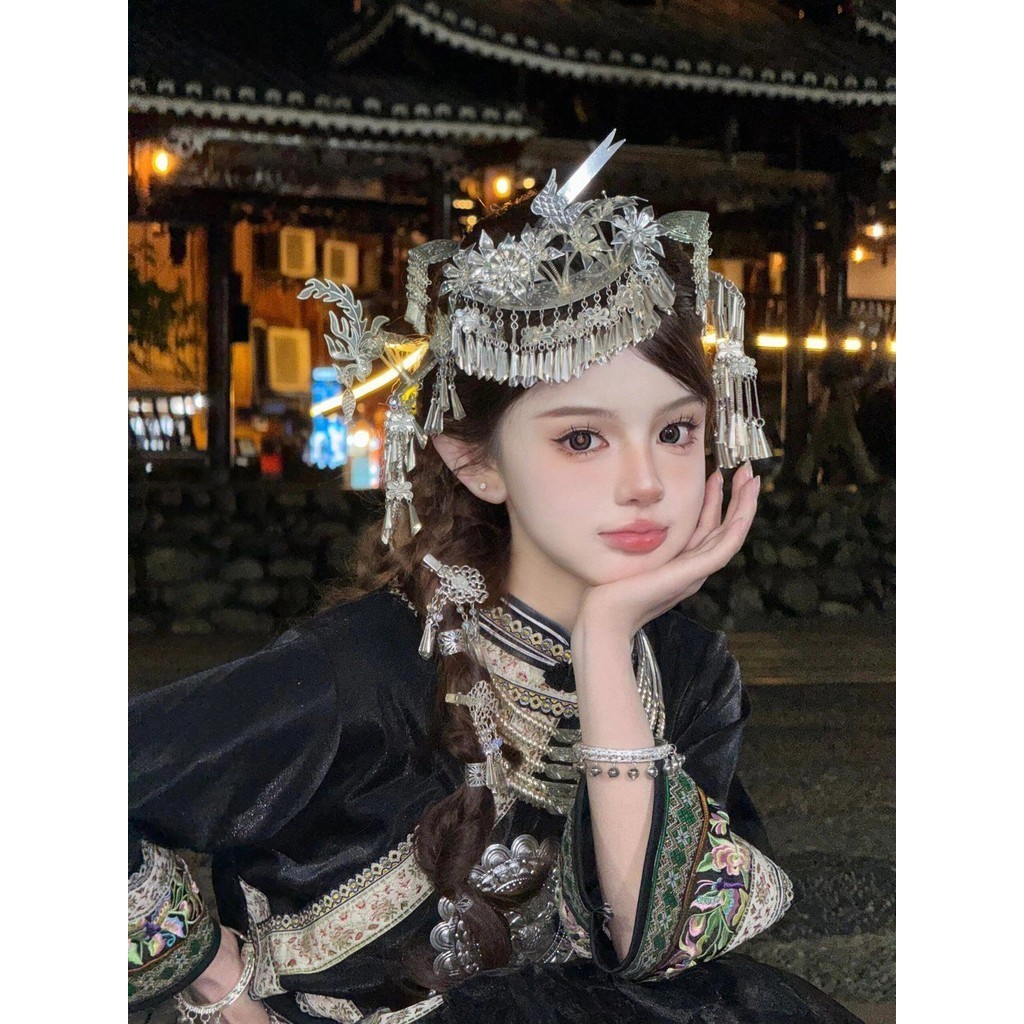 Jual Miao Costume Female Minority Miao Xinjiang Tujia Ethnic Style Xifu ...