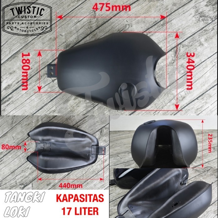 Jual Tangki Bensin Loki Motor Custom Scrr Cafe Racer Tracker Universal ...