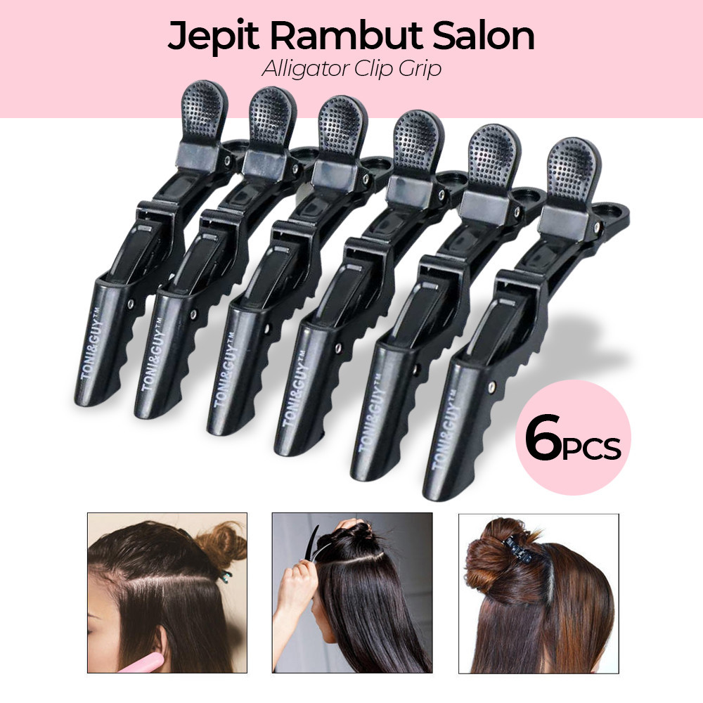 Jual Biutte.co Jepit Rambut Salon Barber Hair Alligator Clip Grip 6PCS ...