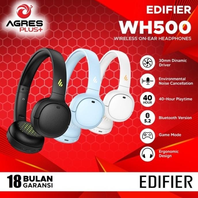 Jual EDIFIER Headphone WH500 500 Wireless Bluetooth On-Ear BT5.2 ...