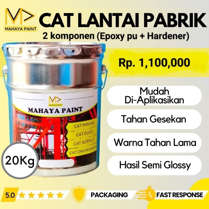 Jual CAT LANTAI PABRIK / CAT LANTAI GUDANG / SETARA EPOXY / MAHAYA 20KG ...