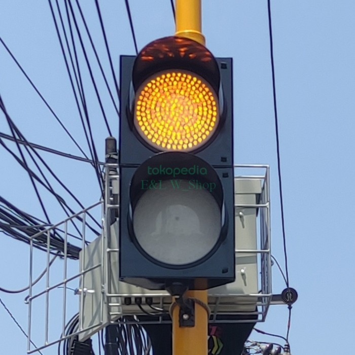Jual LAMPU WARNING FLASHING LIGHT 2 ASPEK 30 CM KUNING HATI HATI ...