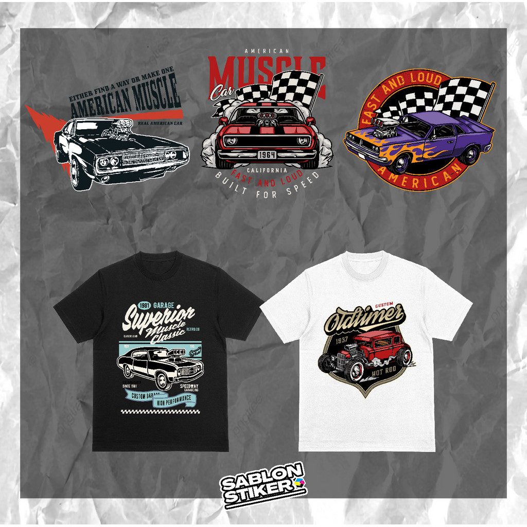 Jual SABLON STIKER 29cm TEMA CAR VOL.2 SABLON SETRIKA DTF SABLON ...