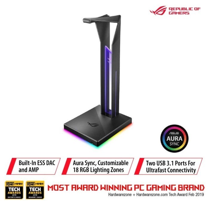 Jual Asus Rog Throne - Rgb Gaming Headset Stand With 7.1 Surround Sound ...