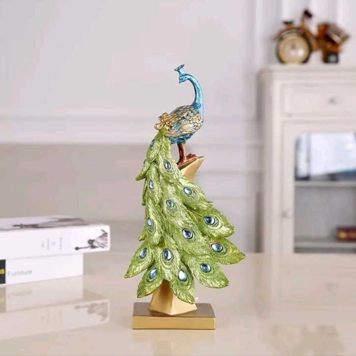 Jual Patung Mahkota Merak Ornament Aksen Sayap Berlian Dekorasi Kreatif ...