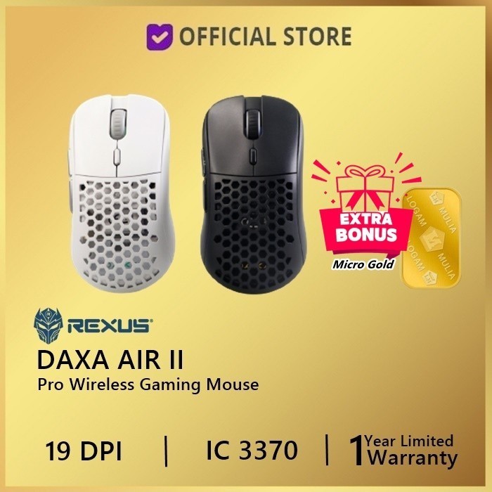 Jual Rexus Daxa Air Ii Pro Wireless Gaming Mouse Air 2 Ultra ...