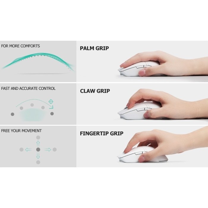 Jual Delux M800 Pro Wireless Gaming Mouse With Paw 3370 Sensor | Shopee Indonesia