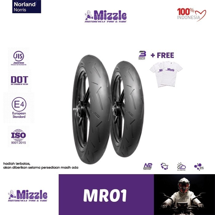 Jual Paket Ban Motor Mizzle Soft Compound Standart Road Race MR01 90/80 ...