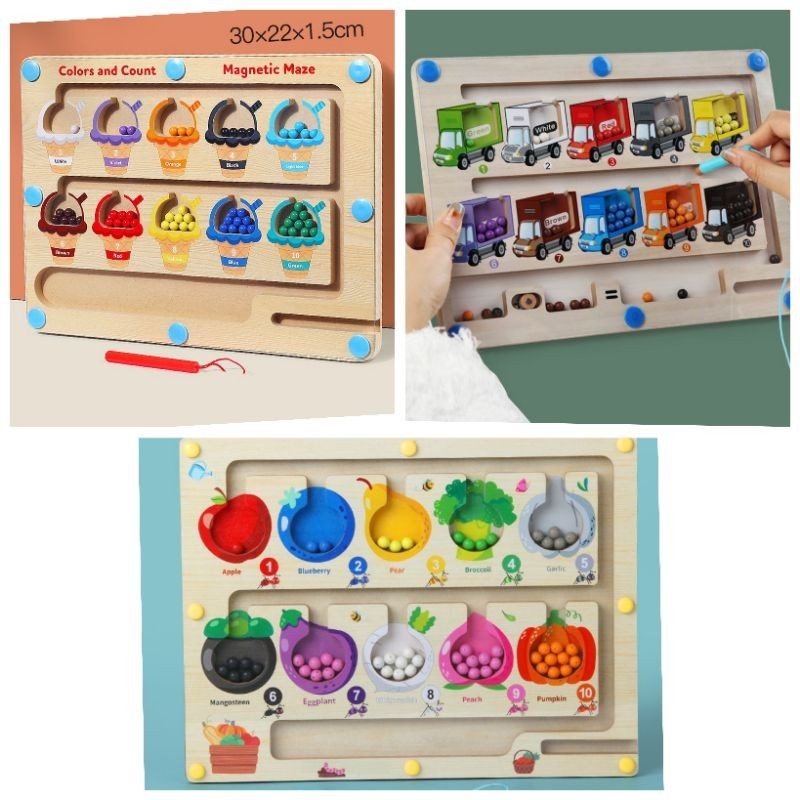 Jual magnetic color sorting toys / mainan sortir warna magnet | Shopee ...