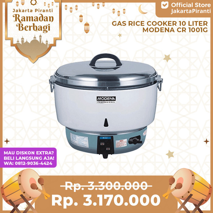 Jual Gas Rice Cooker 10 Liter Kapasitas Besar Modena Cr-1001G / Cr1001G ...